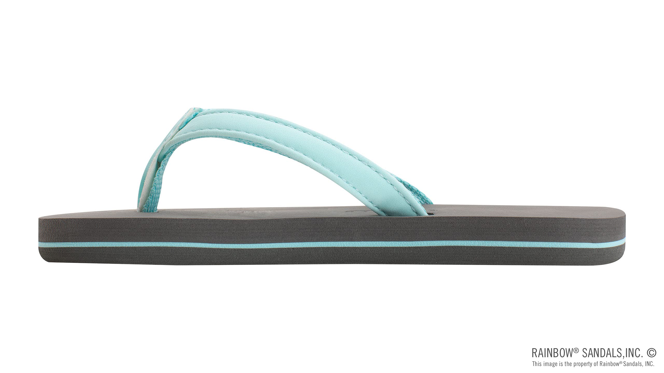 Rainbow Sandals Kid's Grombow's Soft Top Rubber w/Neoprene Narrow Aqua Narrow Strap, Grey, Kid's 13-01 B(M) US