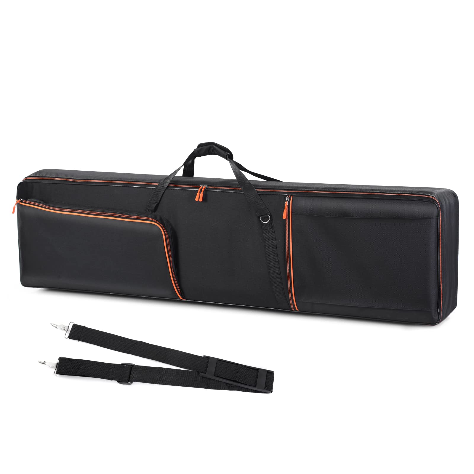 Yajun 88 Key Keyboard Case Padded Soft Interior Safety Strap 3 Ways for Easy Carrying Keyboard Bag Piano Case 88 Large Capacity Keyboard Bag (88key-53.5")