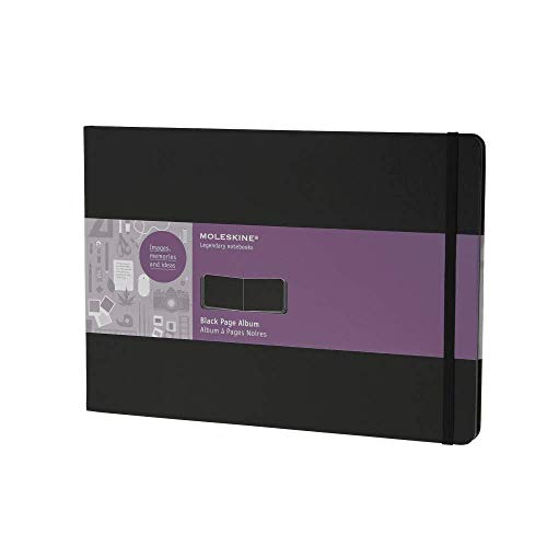 Moleskine Art Black Page Album, Hard Cover, A4 (8.25" x 11.75") Plain/Blank, Black, 32 Pages