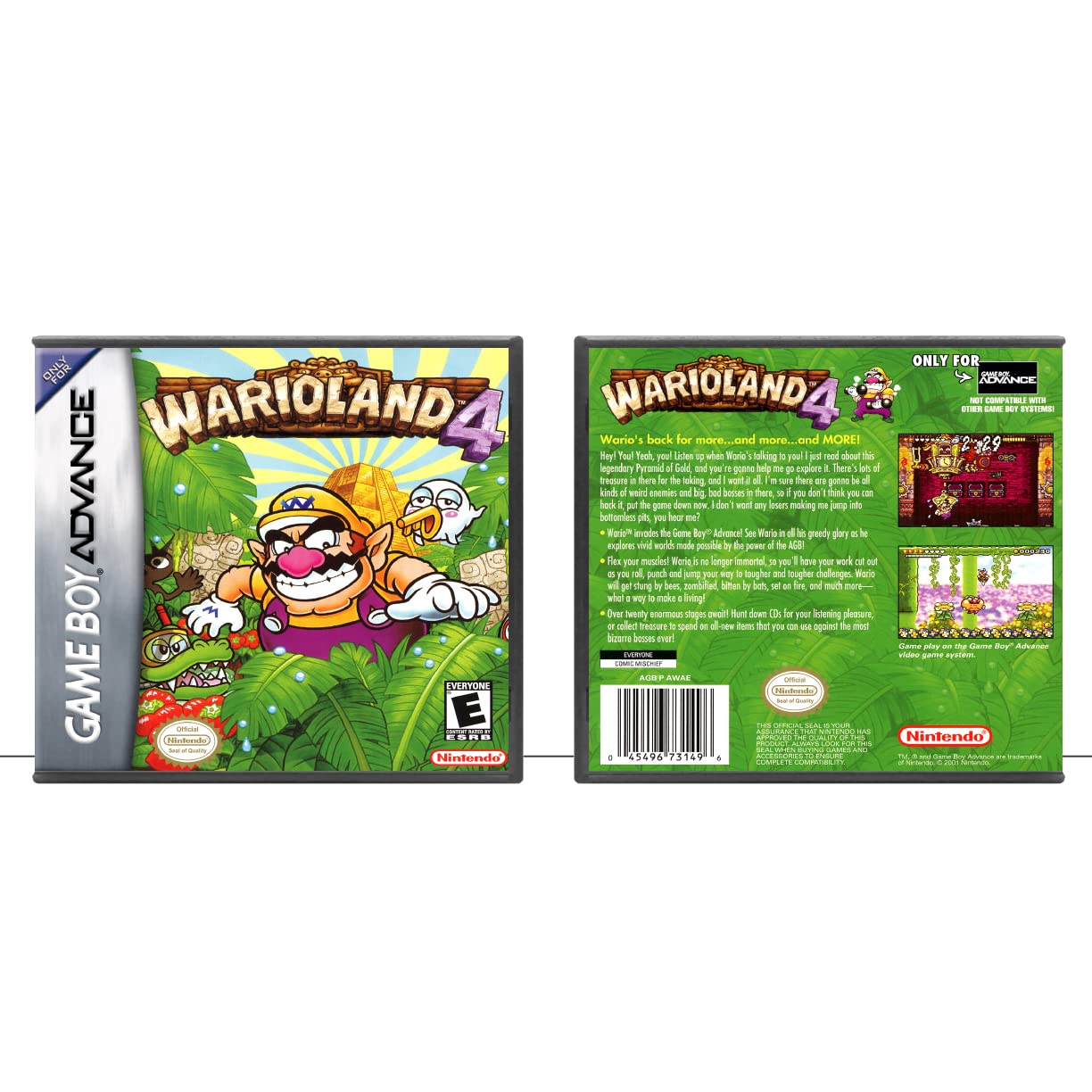 Wario Land 4 | (GBA) Game Boy Advance - Game Case Only - No Game