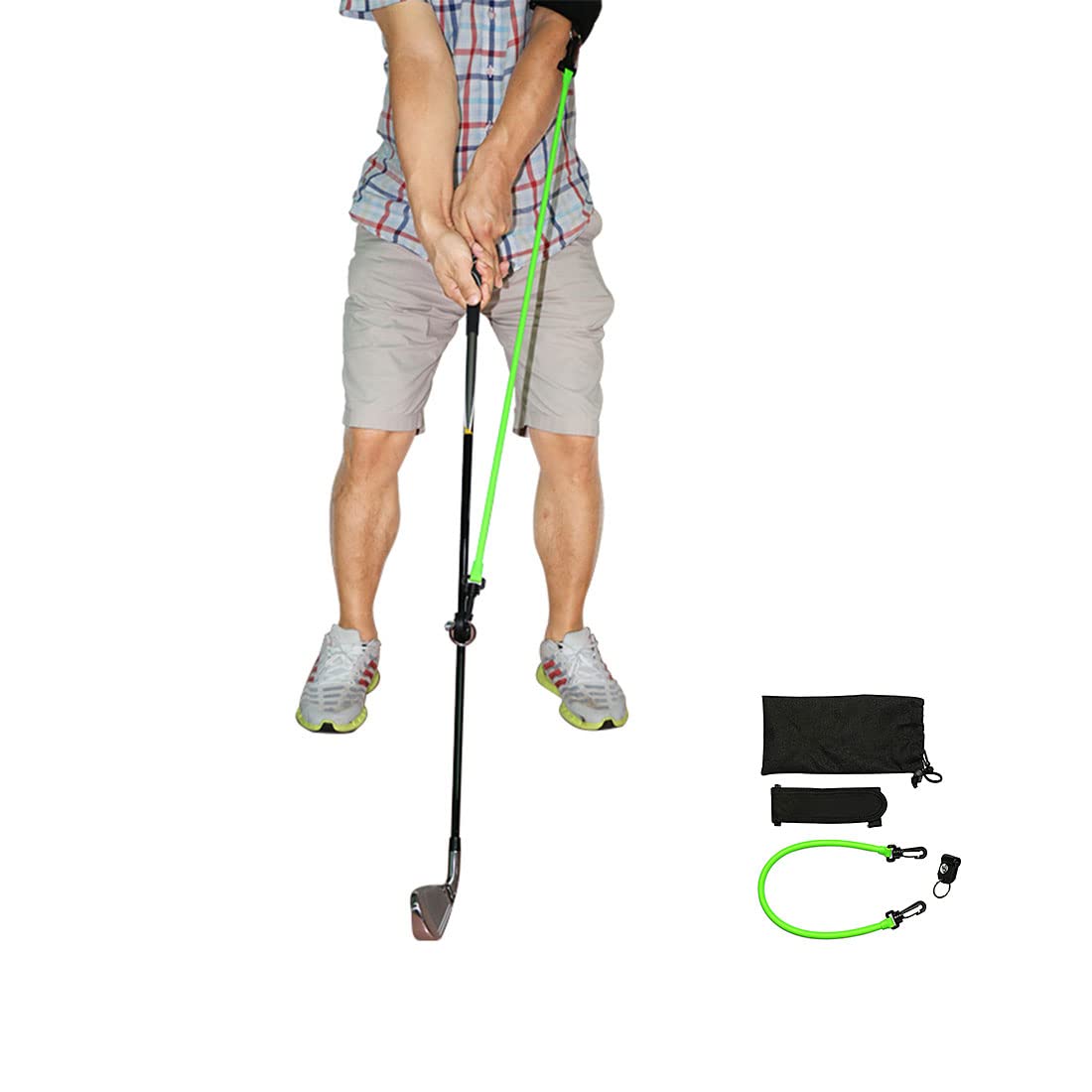 WEHOMY Adjustable Golf Swing Trainer Aid to Improve Your Swing Hinge, Forearm & Shoulder Rotation, Portable Training Tool for Beginner to Professional Golfer, (Green)