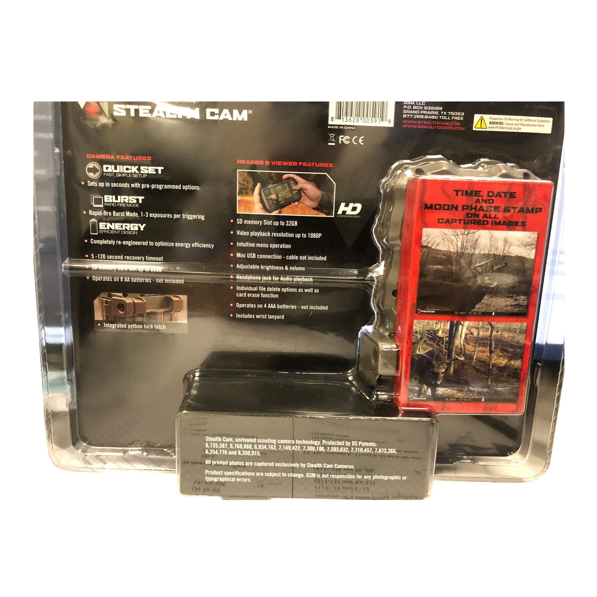 Stealth Cam QS22 22MP Trail Camera and HMW Trail Cam Viewer Bundle with 32GB Ultra SDHC UHS-I Memory Card and Focus All-In-One High Speed USB 2.0 Card Reader Bundle (3 Items)