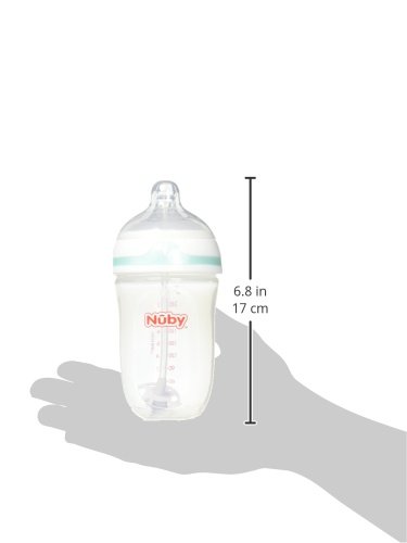 Nuby 3 Piece Comfort 360 Bottle, Transparent, 9 Oz, 3 Count
