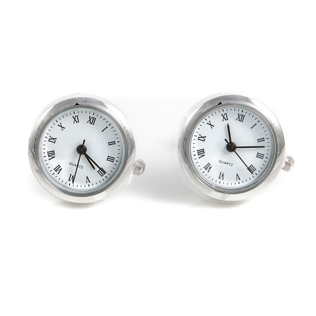 MRCUFF Traveler Working Watch Thermometer & Compass Steampunk Spinning Globe Pilot 4 Pairs Cufflinks in a Presentation Gift Box & Polishing Cloth