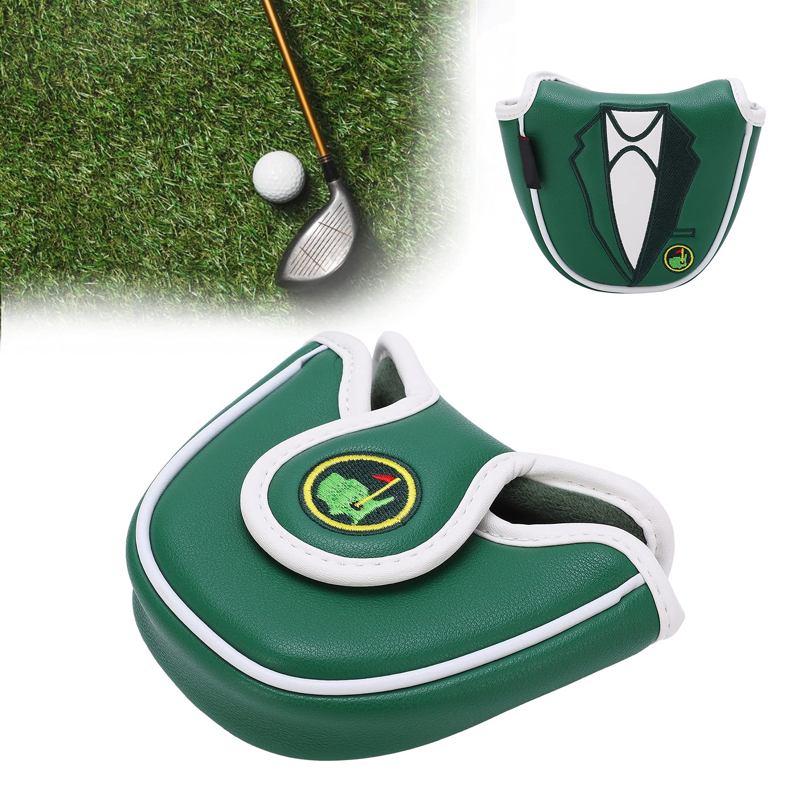 Small Headcover, Green Jacket Design Putter Cover for Club for Course for Lovers for Player