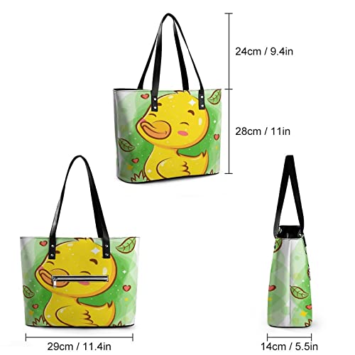 Womens Handbag Duck Leather Tote Bag Top Handle Satchel Bags For Lady