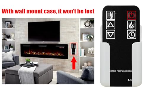 Replacement Remote Control for COSTWAY 10194US-BK-CYPF 3D Electric Firebox Indoor Fireplace Heater