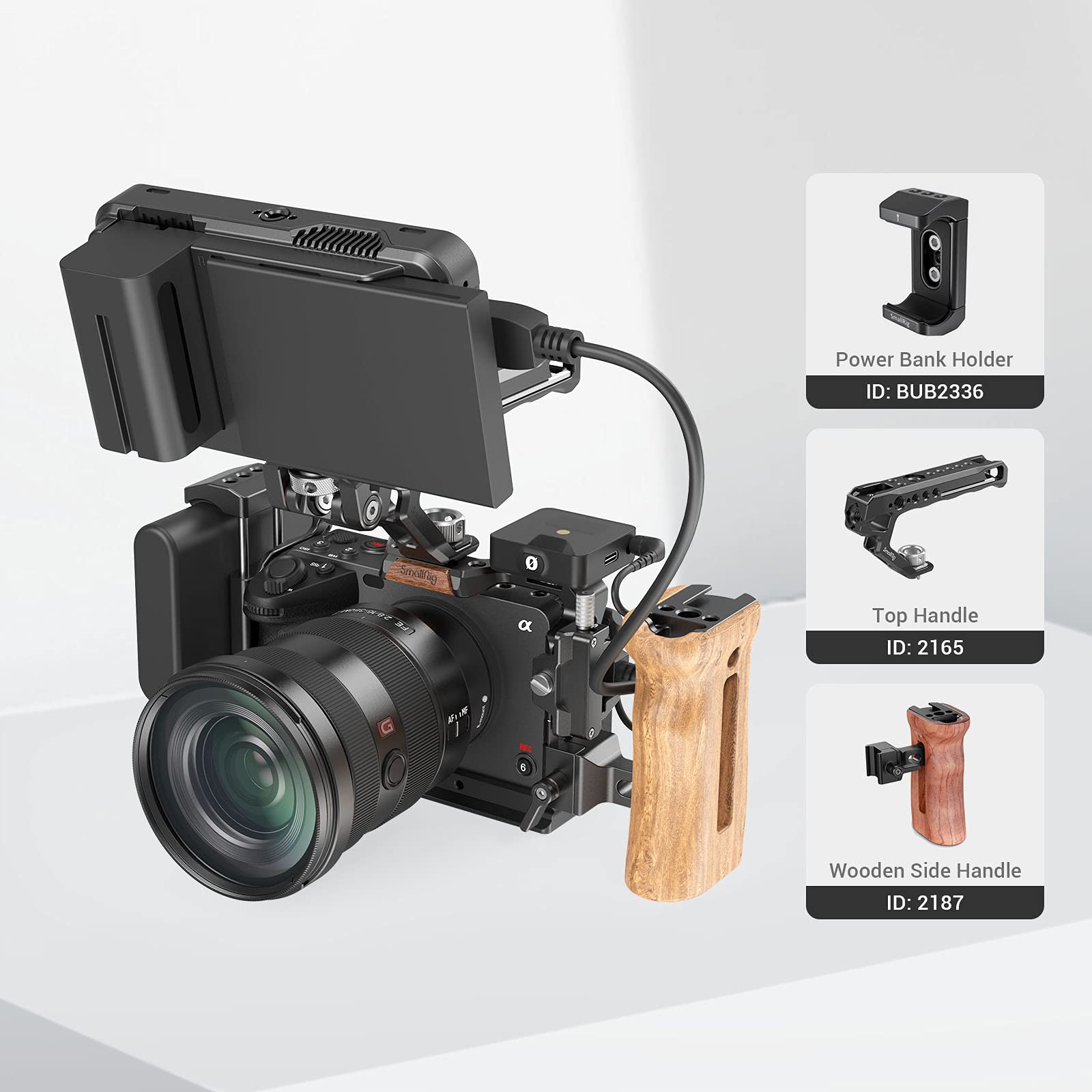 SMALLRIG Full Camera Cage for Sony FX3 (ILME-FX3) / FX30 with Cable Clamp for HDMI, Cold Shoe & NATO Rail - 3277