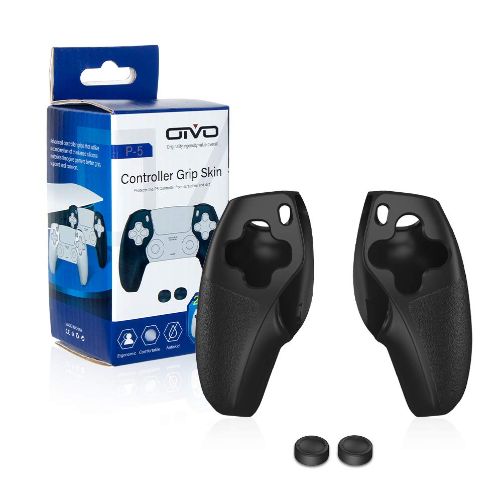 RALAN Silicone Rubber Cover Skin case Anti-Slip Water Transfer Customize for PS5 Controller + Extra Thumb Grips x 10.