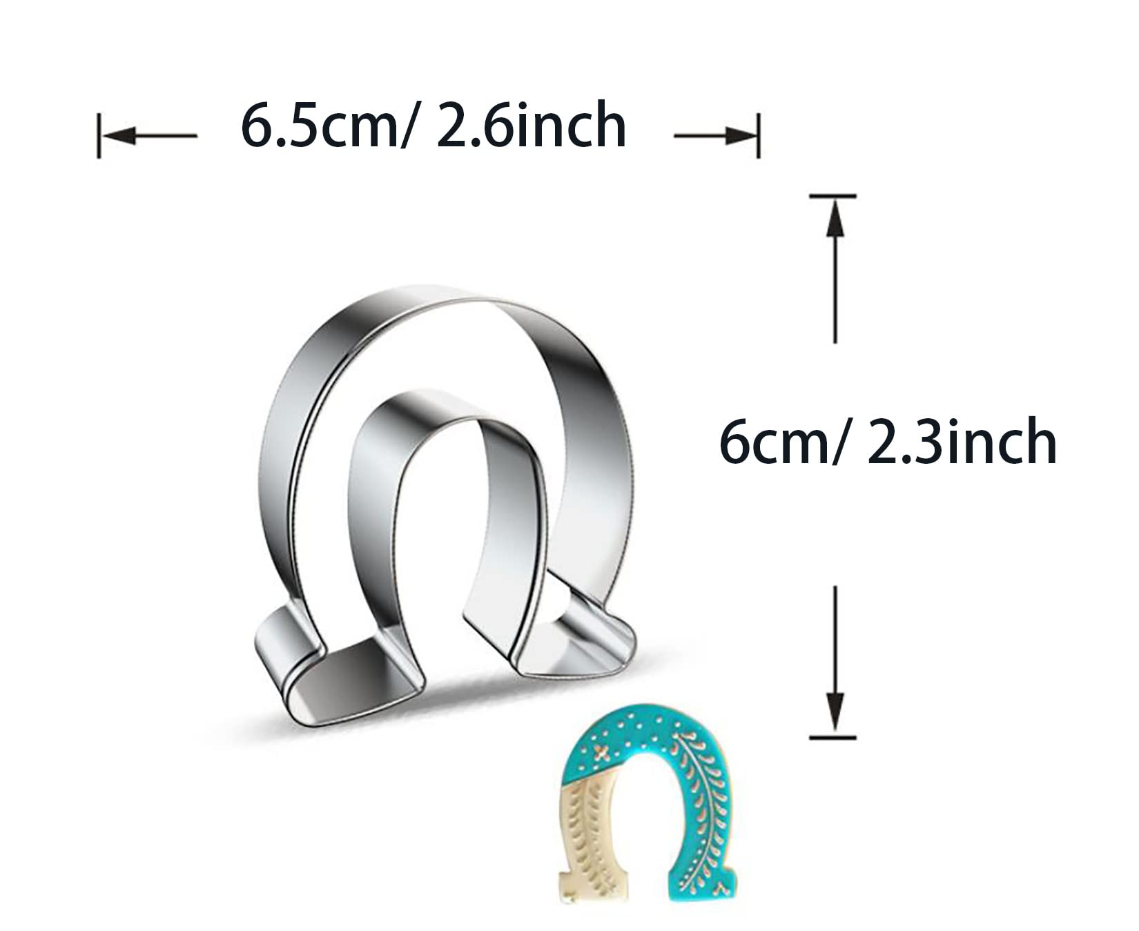 WJSYSHOP Horseshoe Shape Cookie Cutter