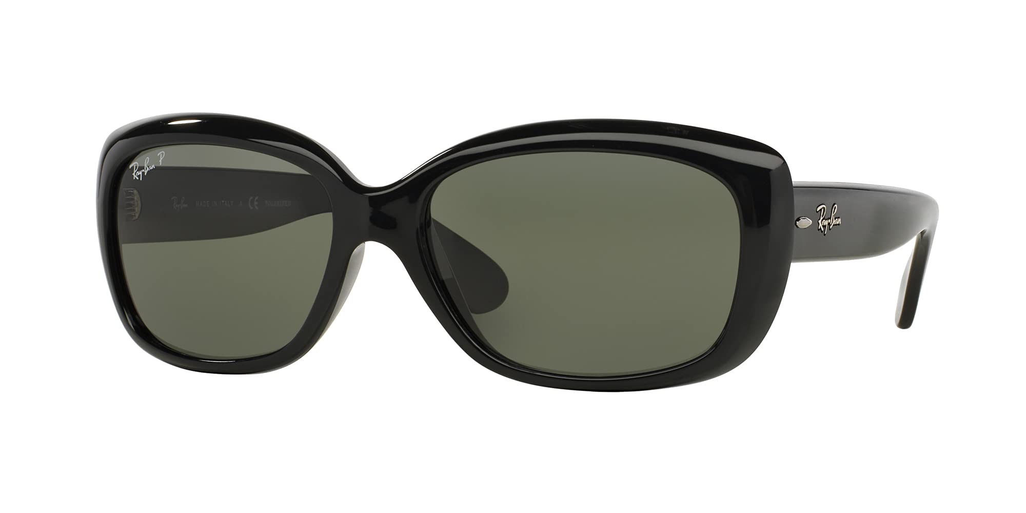 Ray-Ban RB4101 Jackie Ohh Sunglasses + Vision Group Accessories Bundle for womens (Black/Light Grey Gradient Dark Grey Polarized (601/T3)