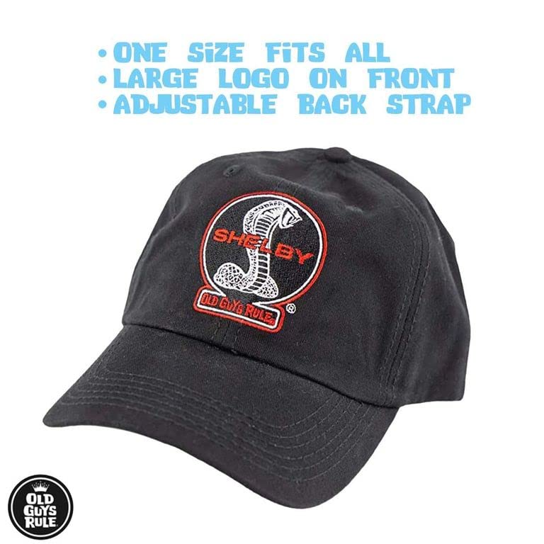 OLD GUYS RULE Hat, Baseball Cap for Men | Shelby Cobra β Aged to Perfection | for Dad, Husband, Grandfather | Dark Grey