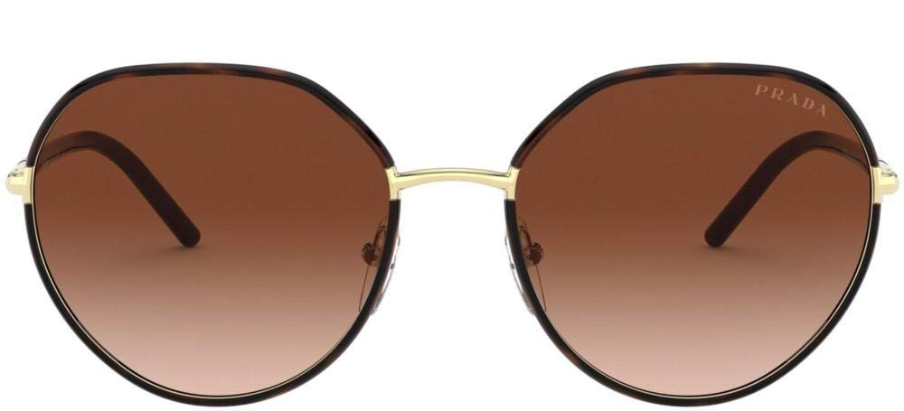 Prada PR 65XS 2AU6S1 Havana Plastic Aviator Sunglasses Brown Gradient Lens