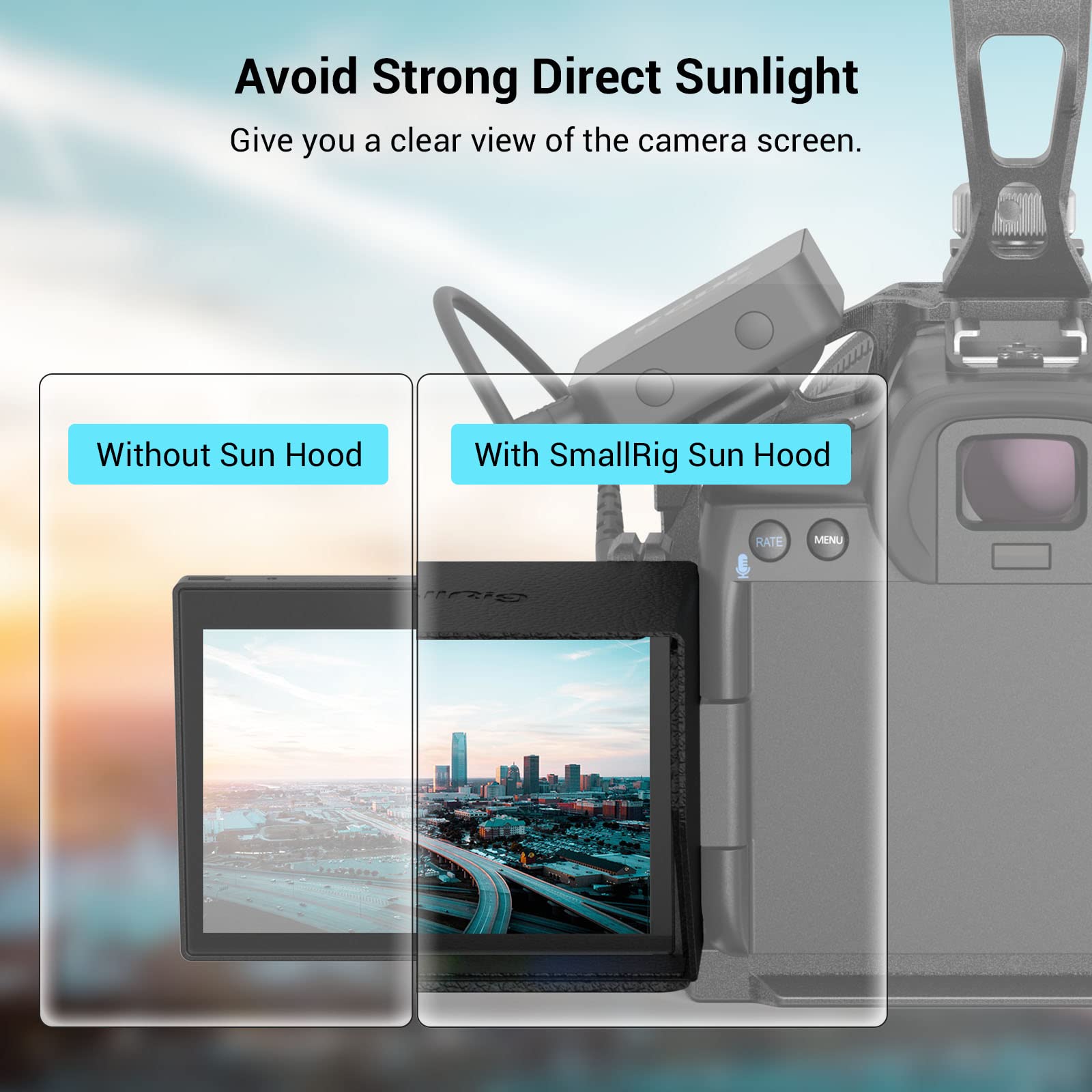 SmallRig Camera SunHood Screen Sunshade for Canon R3/ R5 3673