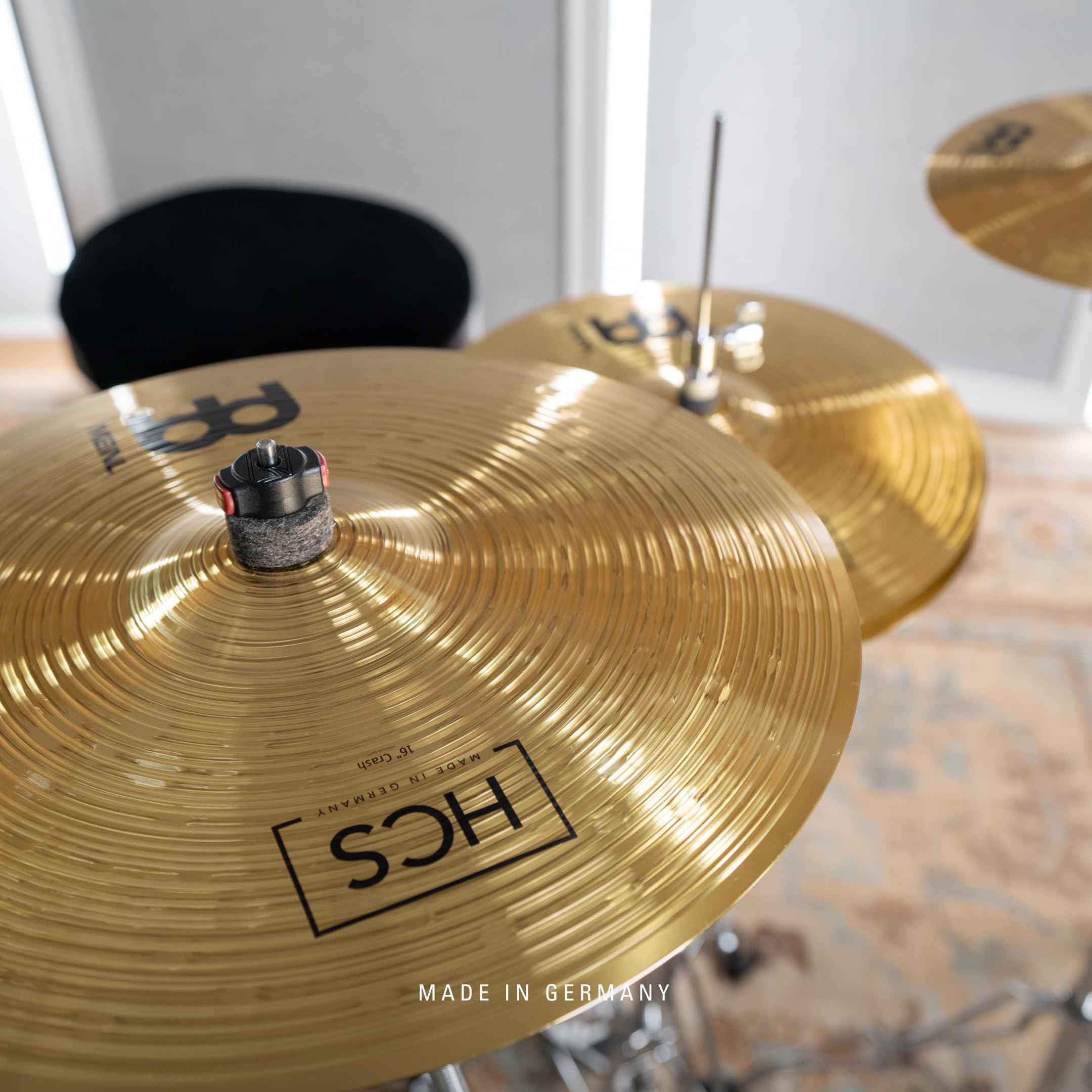 Meinl Cymbal Set Box Pack with 14” Hihats, 20” Ride, 16” Crash, Plus a FREE 10” Splash – HCS Traditional Finish Brass – Made In Germany, 2-YEAR WARRANTY (HCS141620+10)