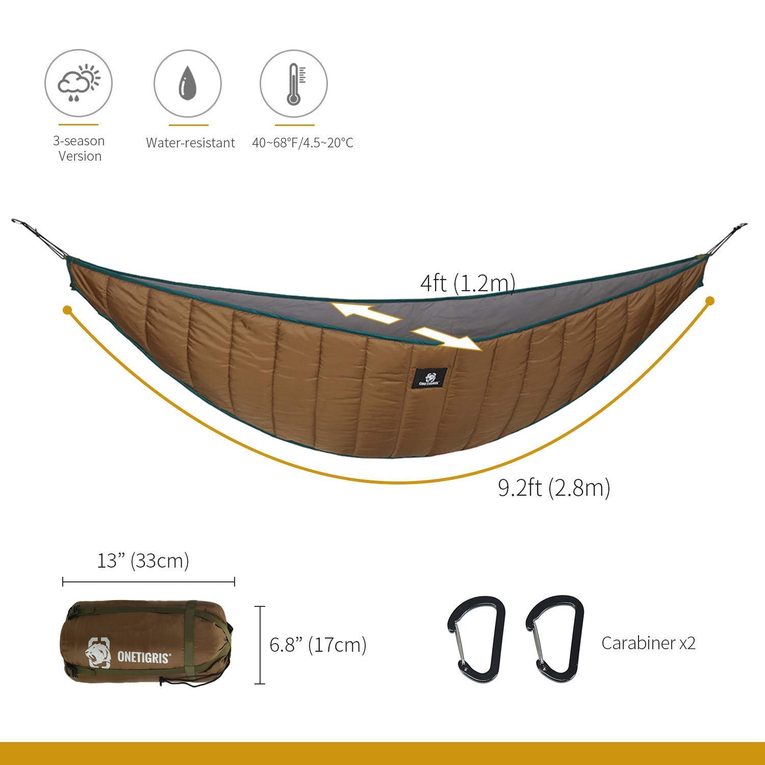 OneTigris Hammock Sleeping Quilt and Hammock Underquilt