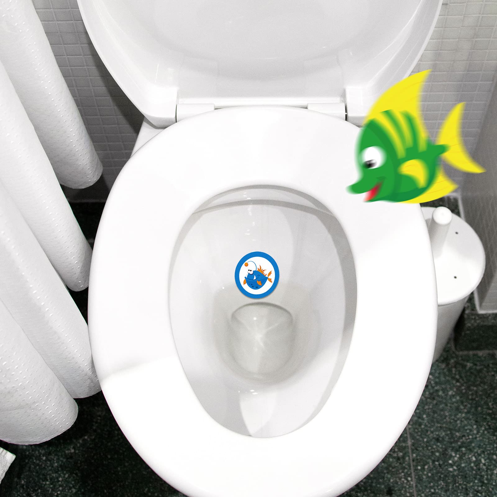Woanger 240 Pieces Toilet Targets for Boys, Ocean Animals Potty Training Flushable Targets Sea Creatures Potty Training Stickers 2 Inch Pee Stickers Color Changing Pee Targets