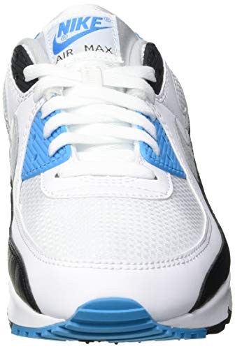 Nike Men's race running shoes, White Black Grey Fog Laser Blue, 9