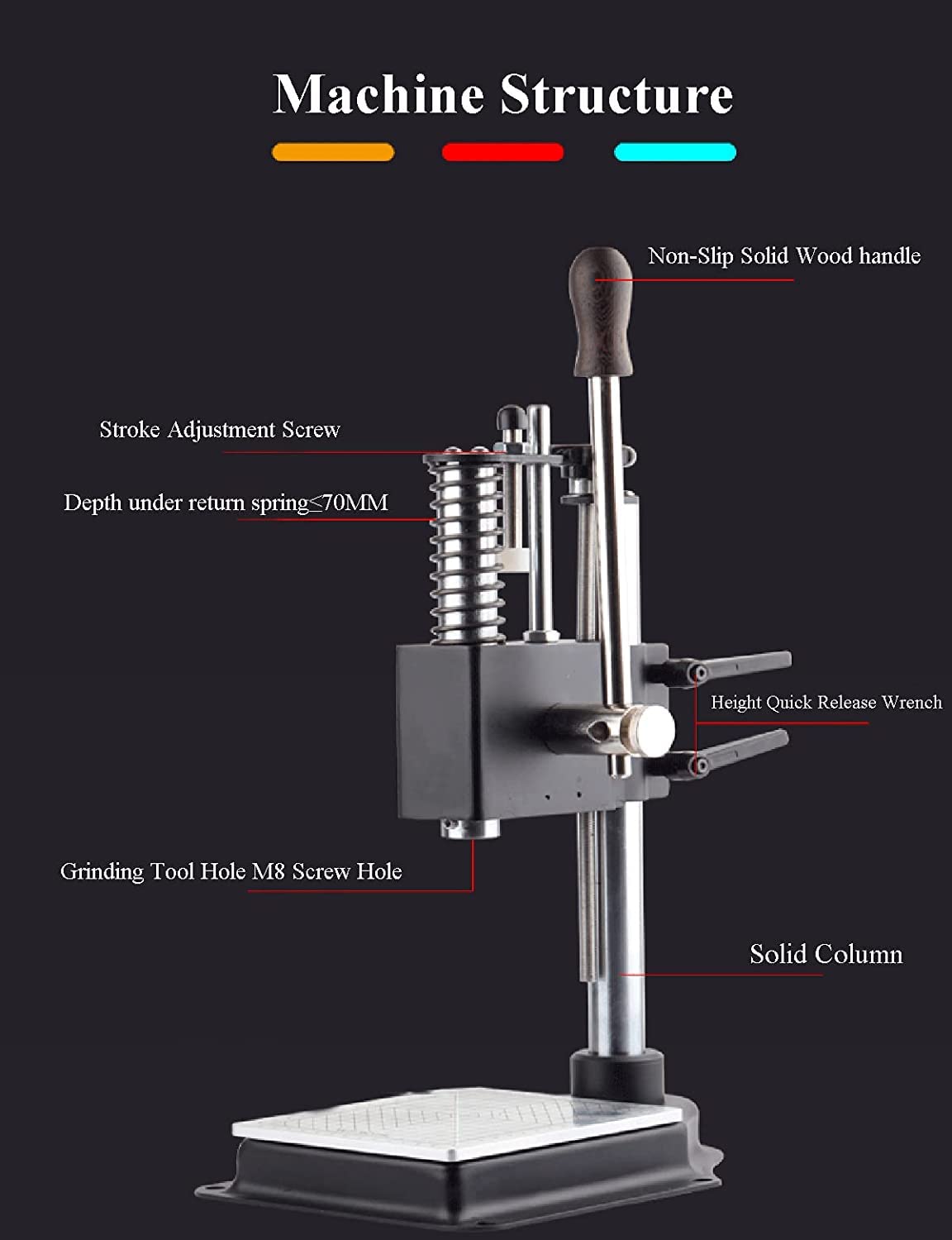 Winb Oyster Clam Opener Machine with Oyster Knife, Oyster Shucker Tool Set Solid wood handle, adjustable wrench