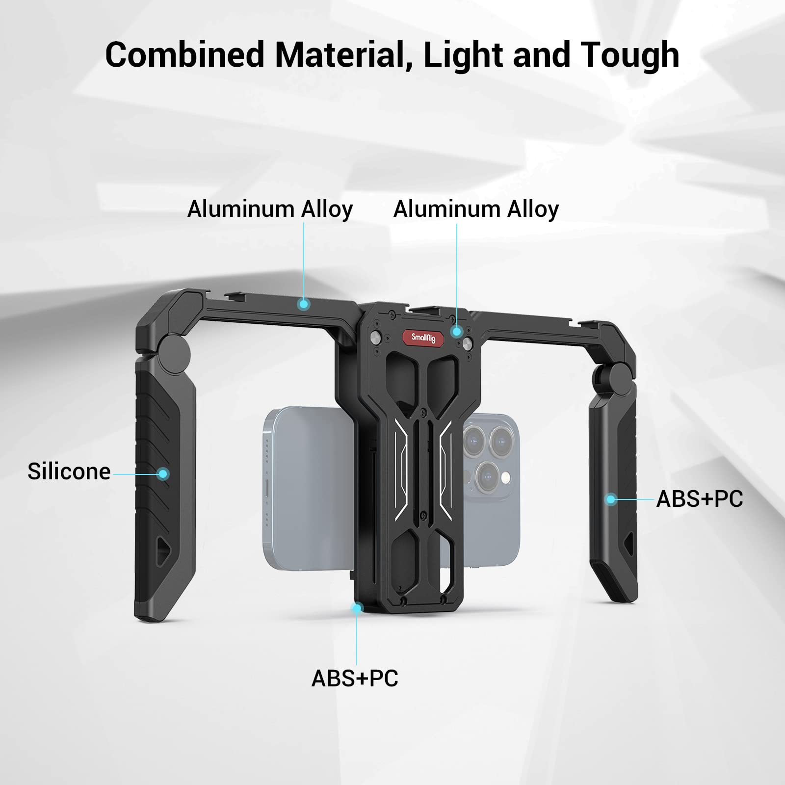 SmallRig Wireless Control Phone Video Rig, Universal Video Rig for iPhone, Foldable Portable Phone Video Stabilizer for Filmmaking Videographer-3111