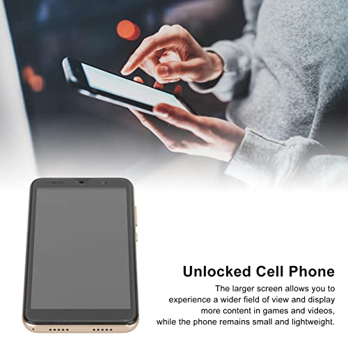 Zerodis Smartphone, Full Screen Phone 512 MB RAM Dual Cards Dual Standby for Calling (Gold)