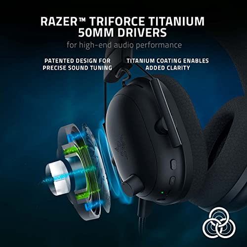 Razer BlackShark V2 Pro Wireless Gaming Headset: THX 7.1 Spatial Surround Sound, Detachable Mic, For PC, Mac, PS4, PS5, Switch- Black (Renewed)