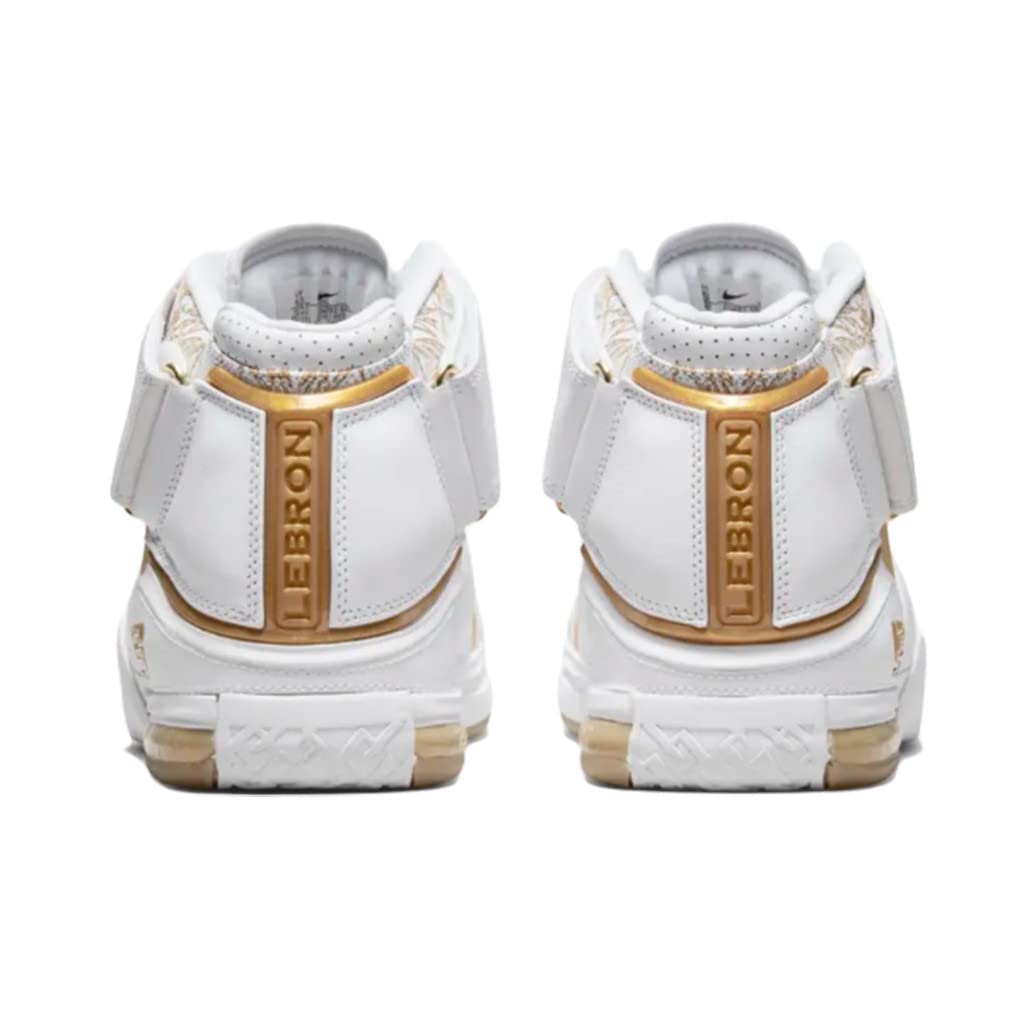 Nike Men's Zoom Lebron II Maccabi White/Metallic Gold (DJ4892 100) - 12