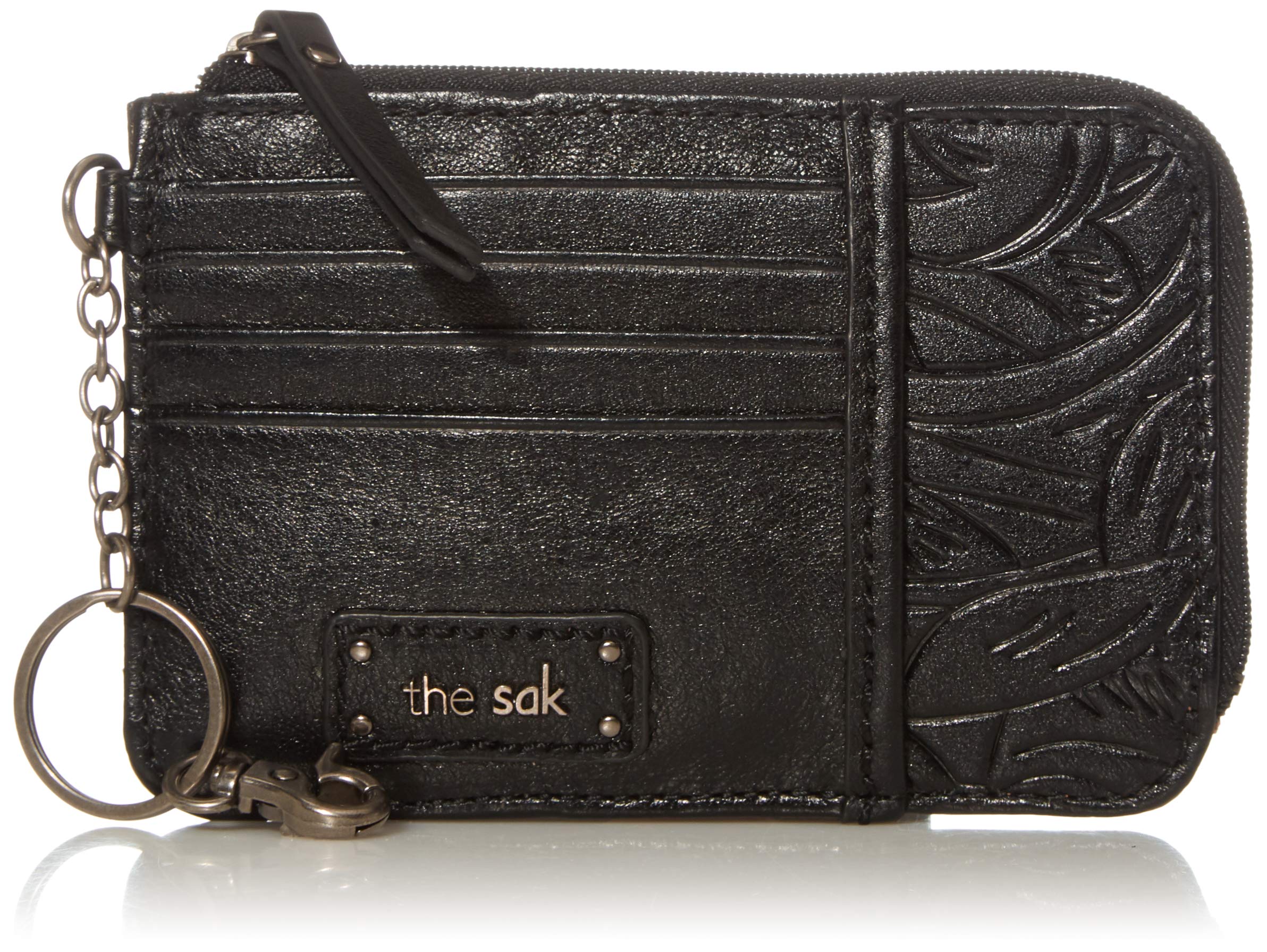 The Sak mens Leather, Keychain, & Iris Card Wallet in Leather Elevated Everyday Purse with Keychain Includes Credit Card Holders C, Dusty Blue Ii, One Size US