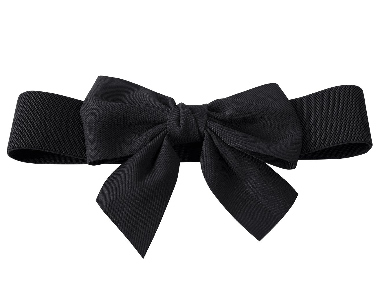 MUXXN Ladies Classy Plus Elastic Wasit Belts for Dress (Black L)
