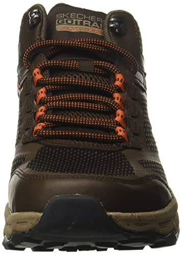 Skechers mens Gorun Altitude - Trail Running Walking Hiking Shoe With Air Cooled Foam Sneaker, Brown/Orange, 11 US