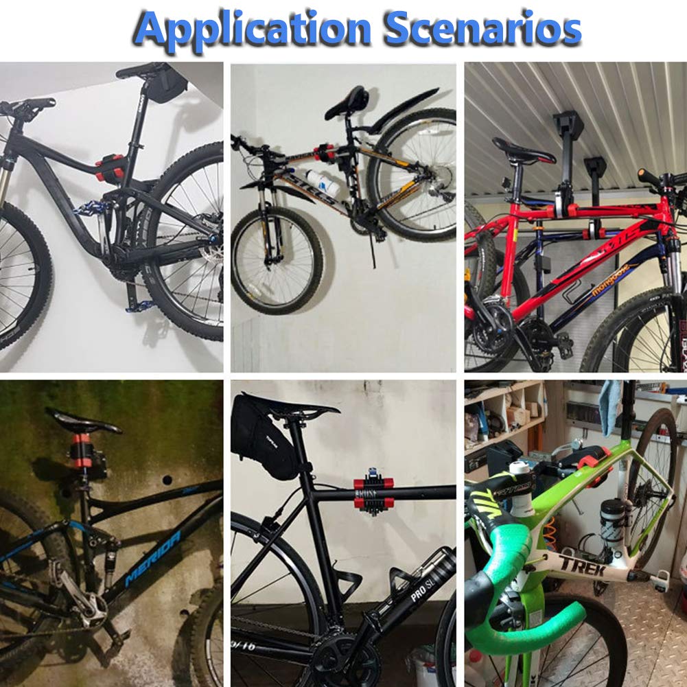 MUYDZ Bike Repair Stand, Foldable Rotatable Bike Wall Mount Workstand Bicycle Mechanic Maintenance for Storage Road Mountain Bike