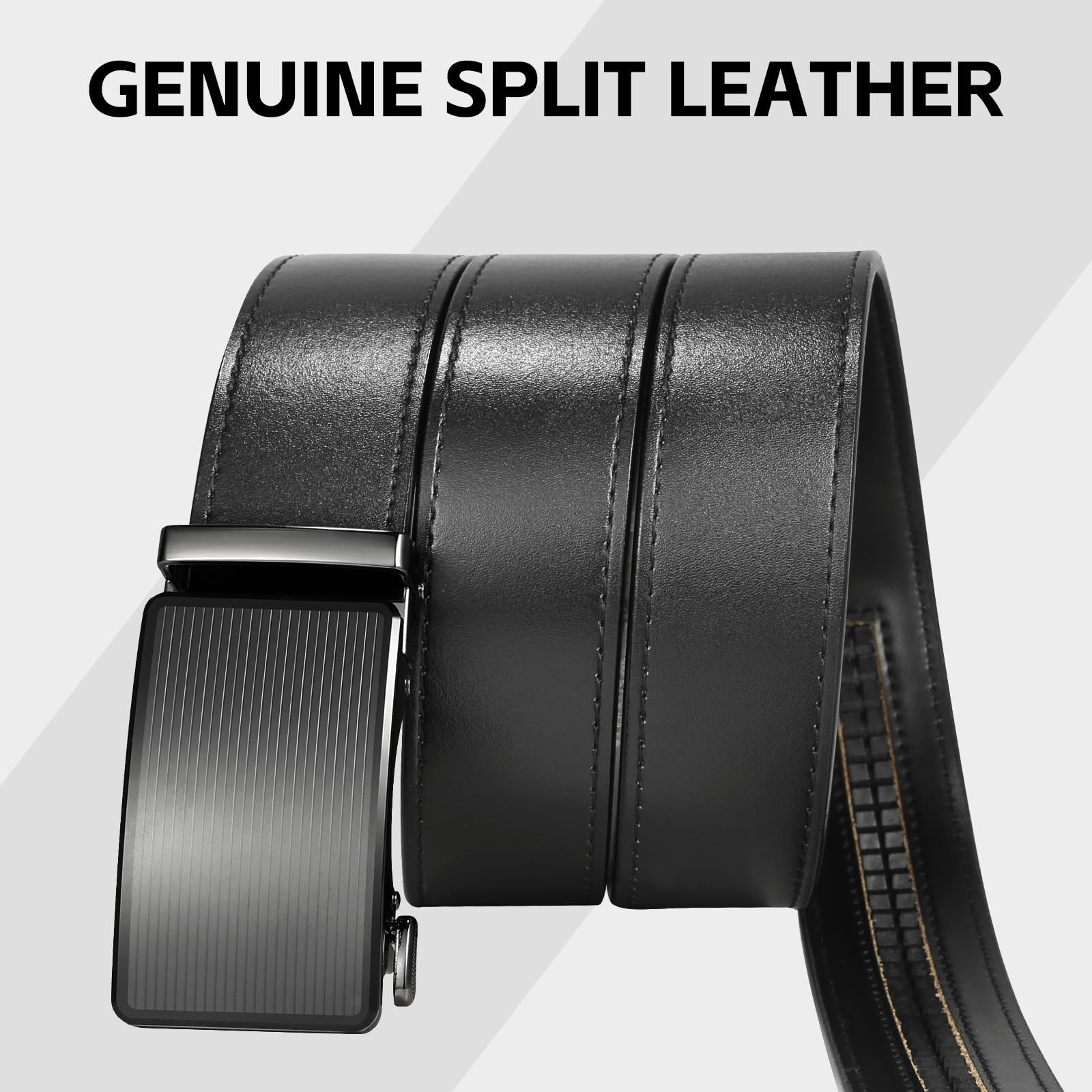 West Leathers Men's Ratchet Belt 100% Italian Cow Leather Belts - Adjustable, Gift-Ready Dress Belts