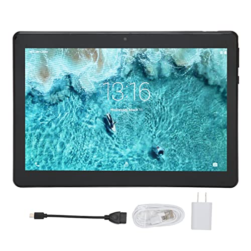 Tablet, 2 SIM Card 100‑240V 4GB RAM 64GB ROM 10.1 Screen 5MP Rear 2MP Front Camera Phone Tablet for Office (US Plug)