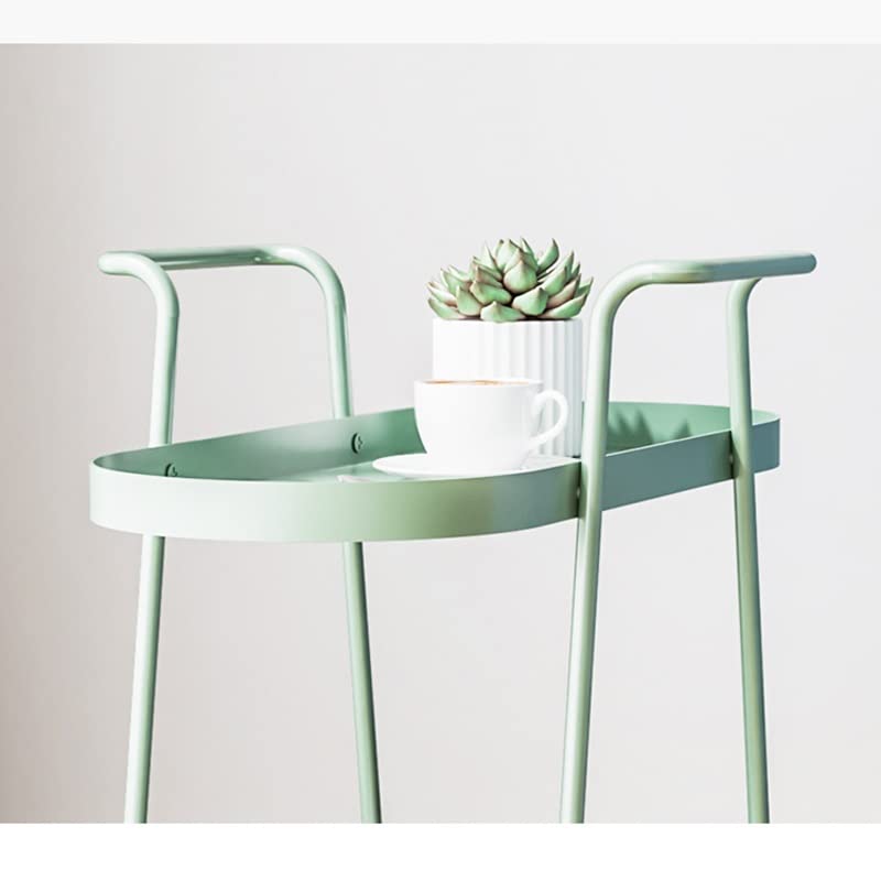 ZHUHW Living Room Sofa Side Home Balcony Movable Small Push Kitchen Storage Rack (Color : E, Size : 62.5CM*60CM)