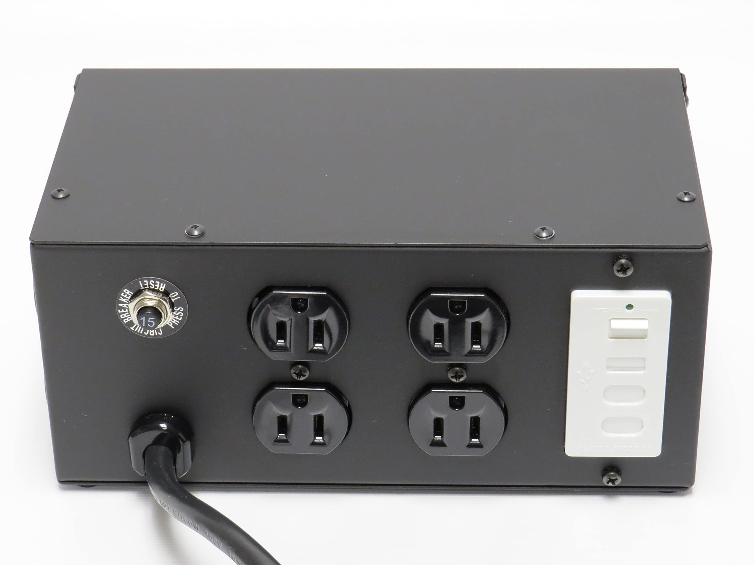 ZeroSurge 6R15W-4USB - 6 Outlet Plug-in Surge Protector and 4 Port USB Charger Version 2