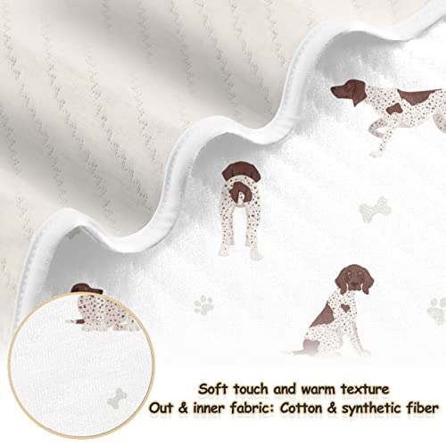 Swaddle Blanket German Shorthaired Pointer Cotton Blanket for Infants, Receiving Blanket, Lightweight Soft Swaddling Blanket for Crib, Stroller, Nursery Blankets, Puppy, 30x40 in