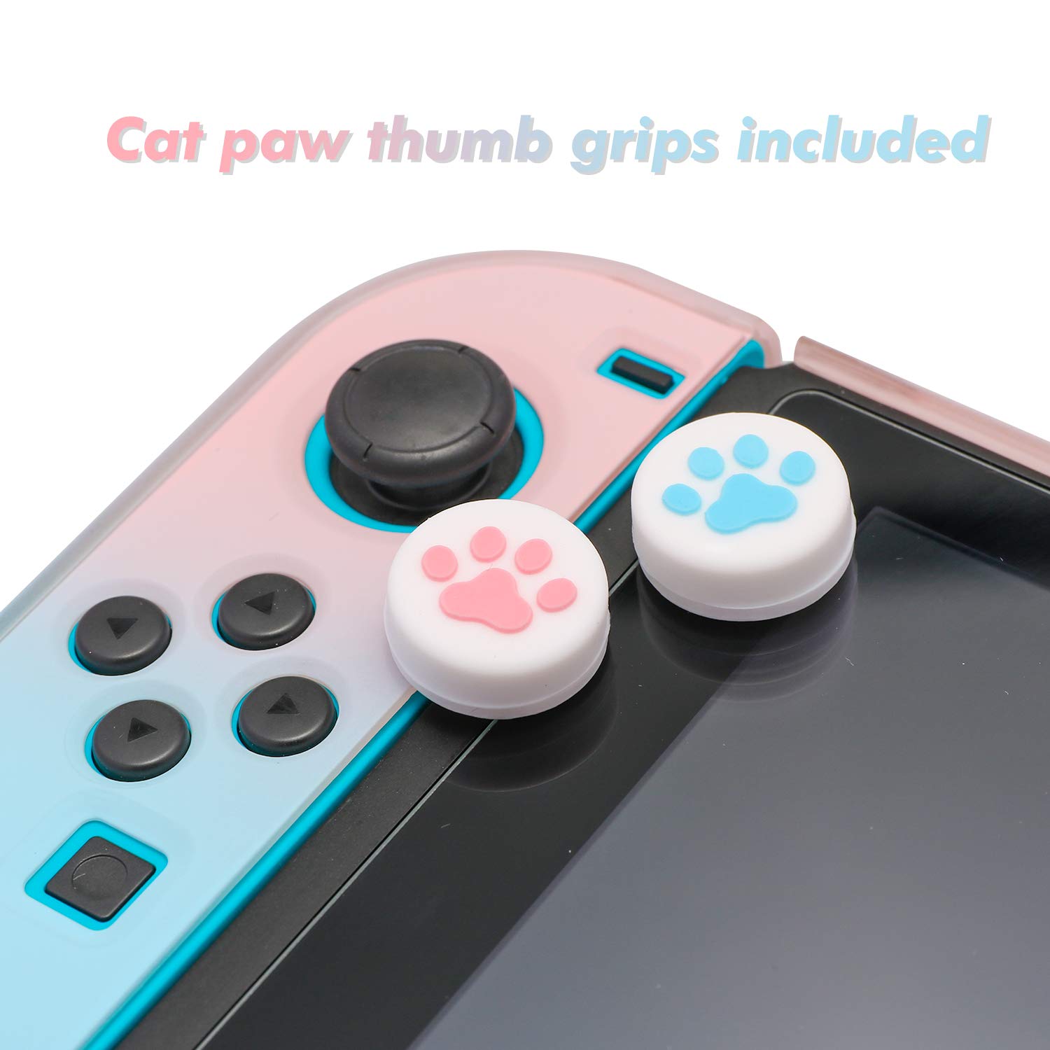 OLYGIVE Protective Case for Nintendo Switch, Hard Cover Case for Nintendo Switch - Pink and Blue
