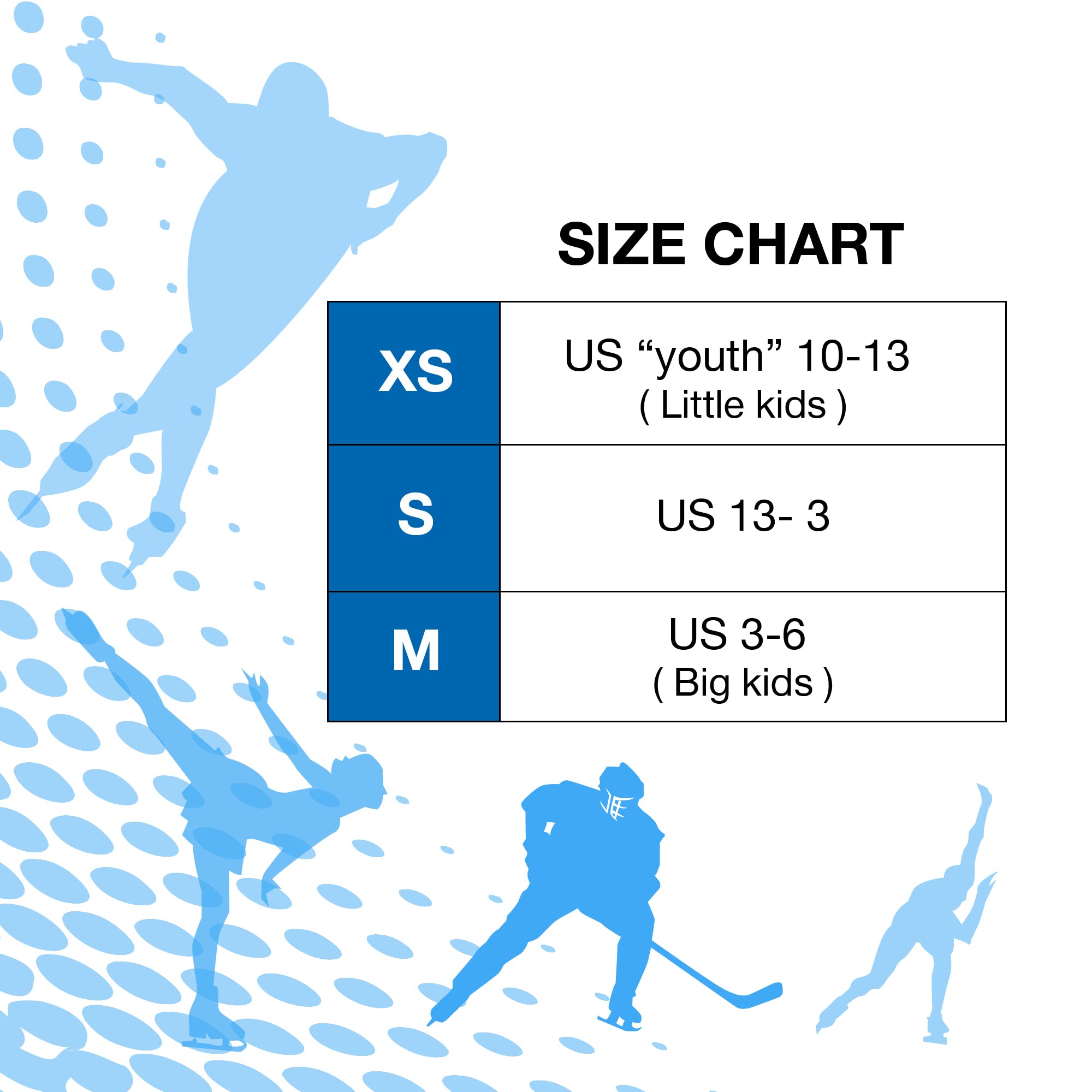 Softmax - Adjustable Ice Skates - Hockey Skates for Boys and Girls - Insulated Kids Ice Skates with 3 Sizes Adjustments (BK/BL, Small)