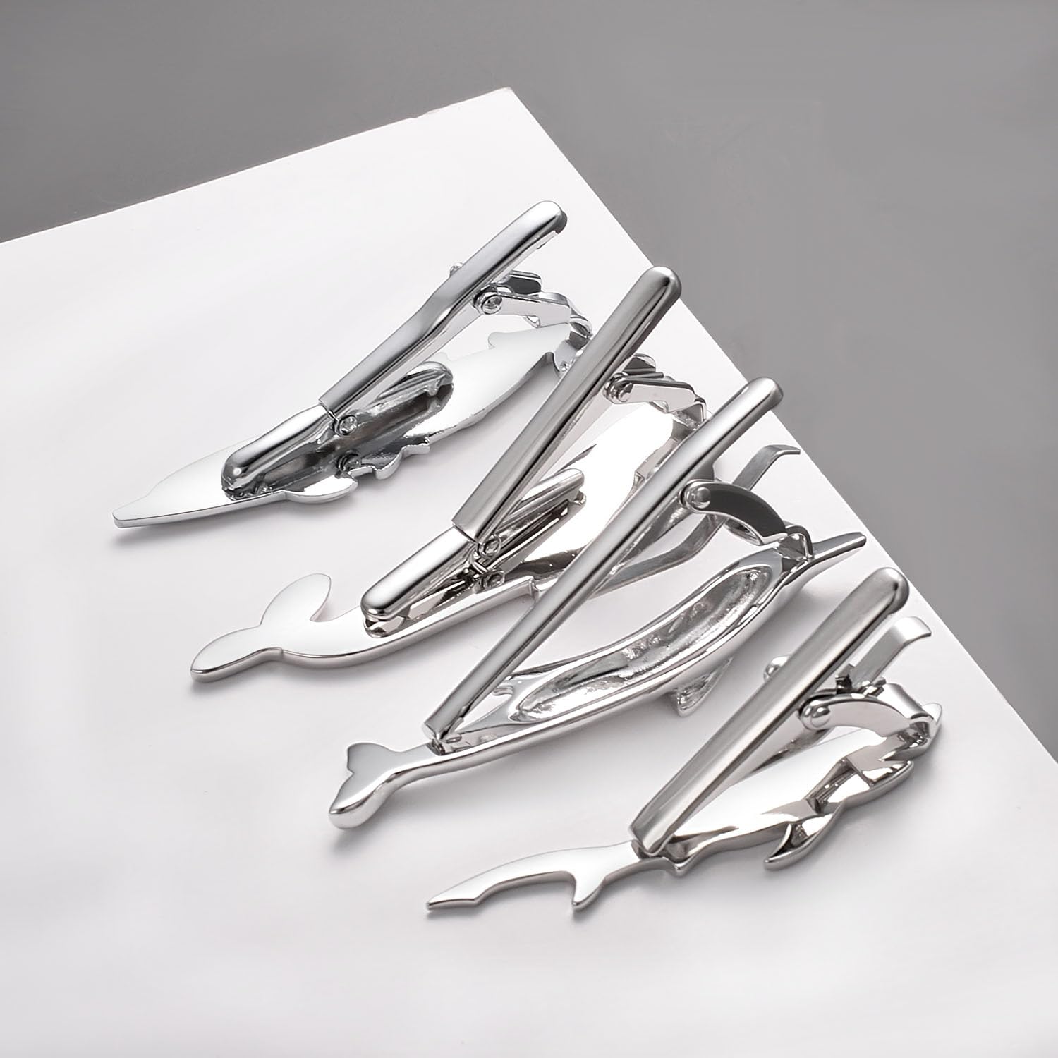 RunootPR Black Tie Clips for Men Personalized 4cm Tie Clip Novelty Birthday Party Jewelry Gift