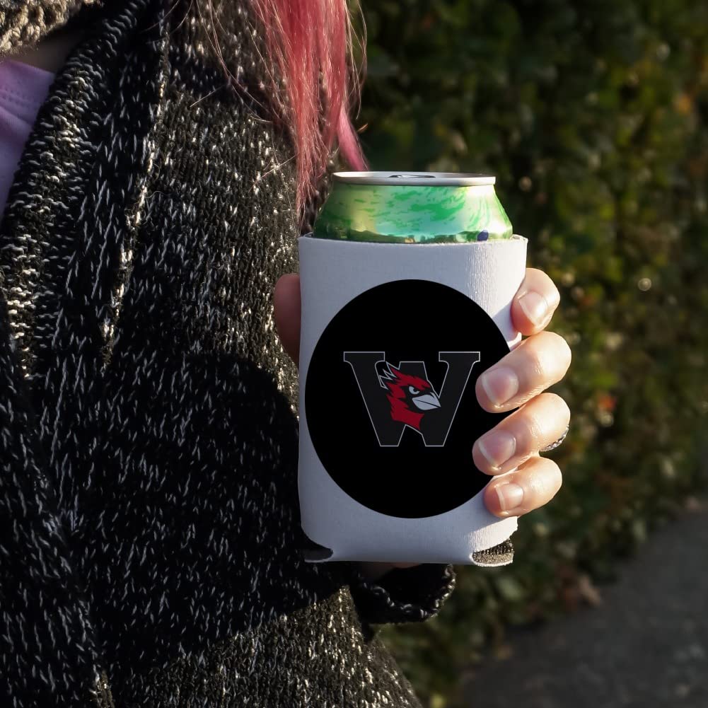 Wesleyan University Secondary Logo Can Cooler - Drink Sleeve Hugger Collapsible Insulator - Beverage Insulated Holder