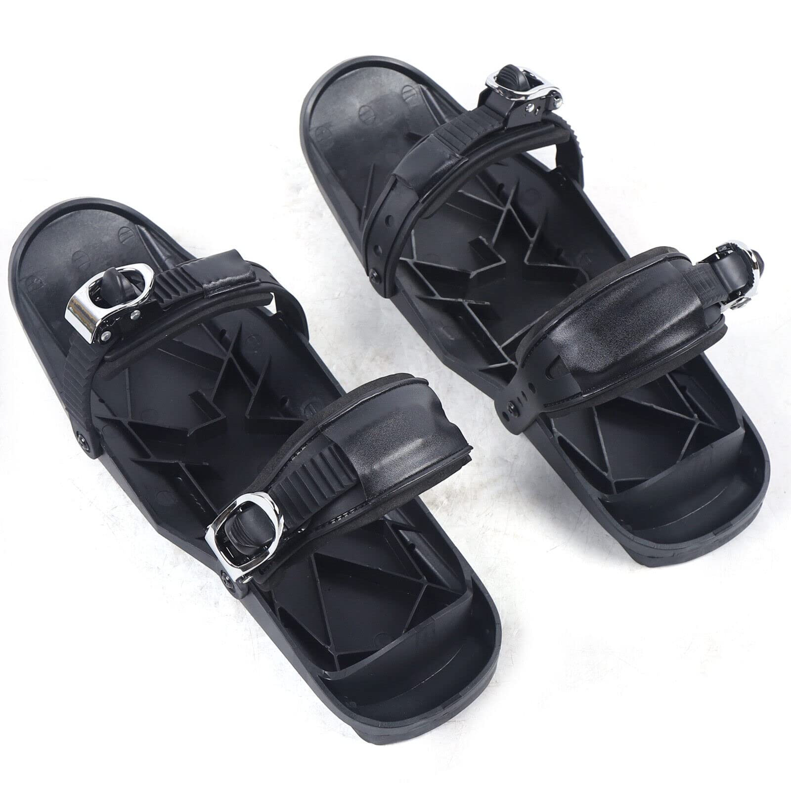 TOOL1SHOoo Outdoor Skiing Mini Ski Boots Skates Skiboard Adjustable Bindings Skiing Shoes Pair Mini Ski Boots Skates Skiing Shoes Adjustable Bindings Black