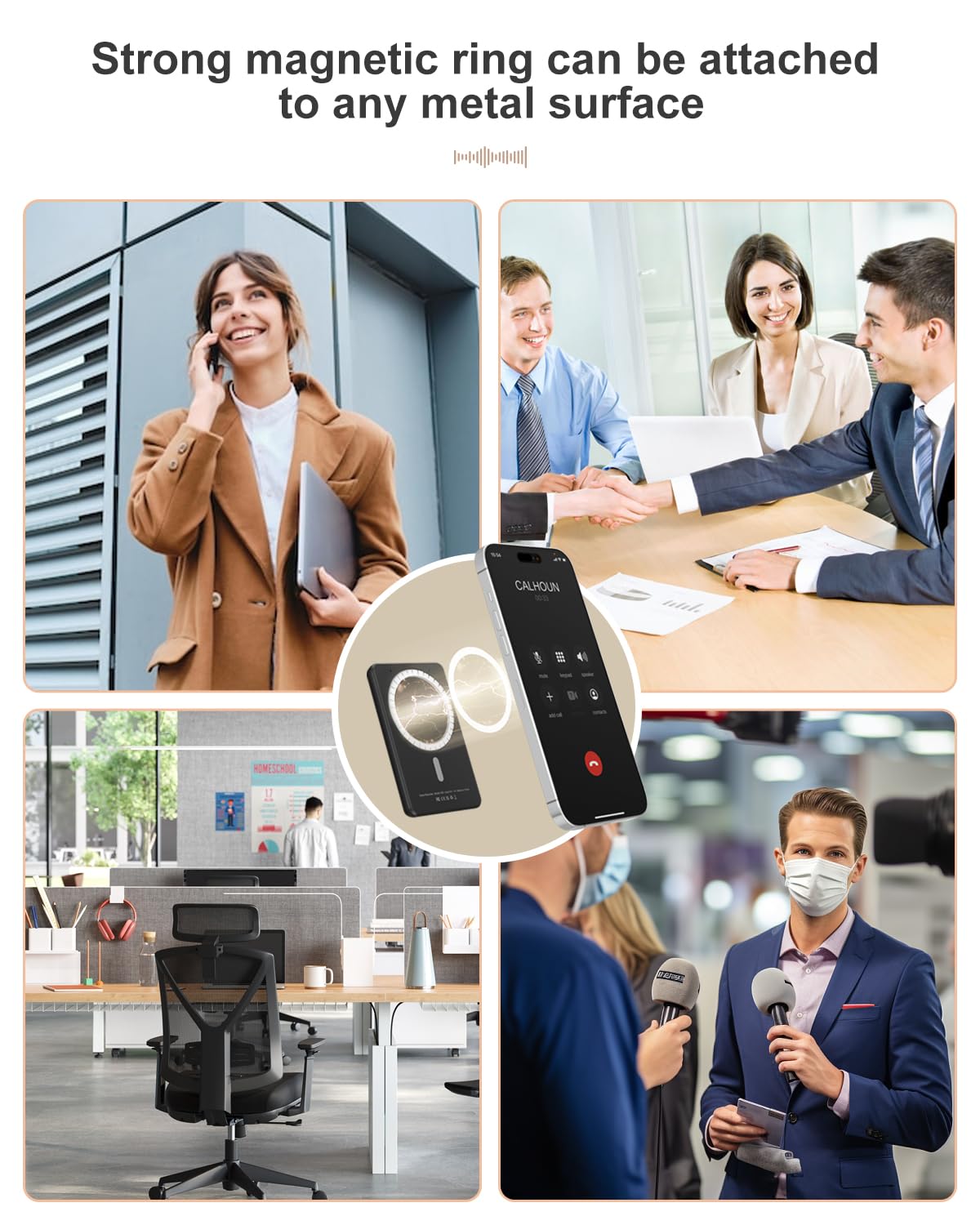 Phone Call Recorder, 64GB Snap-On Call Recorder with Playback Small Audio Recorder with Microphone 400 Hours Recording Device Compatible with Windows iOS Perfect for Meetings Lectures (64GB)