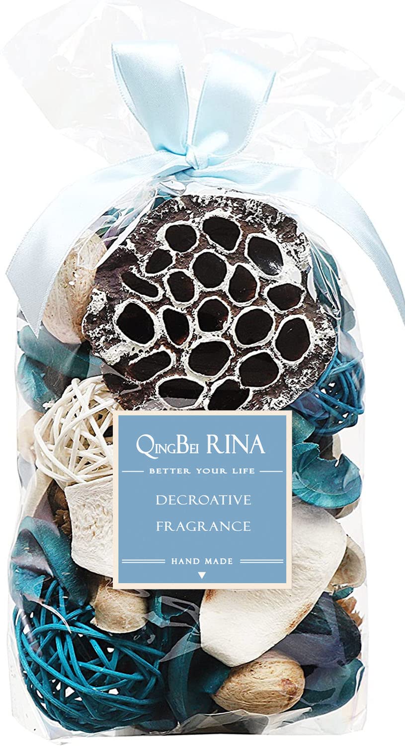 Qingbei Rina Potpourri Bags,Colorful Potpourri Dried Flowers, Decorative Bowl Vase Filler,Home Fragrance Sachet Petal,Wedding Party Decoration,9.9 Oz