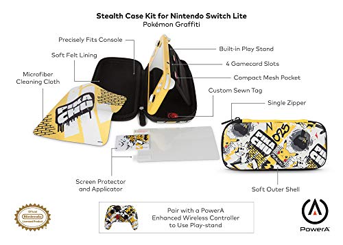 PowerA Stealth Case Kit for Nintendo Switch Lite - Pokemon Graffiti - Nintendo Switch