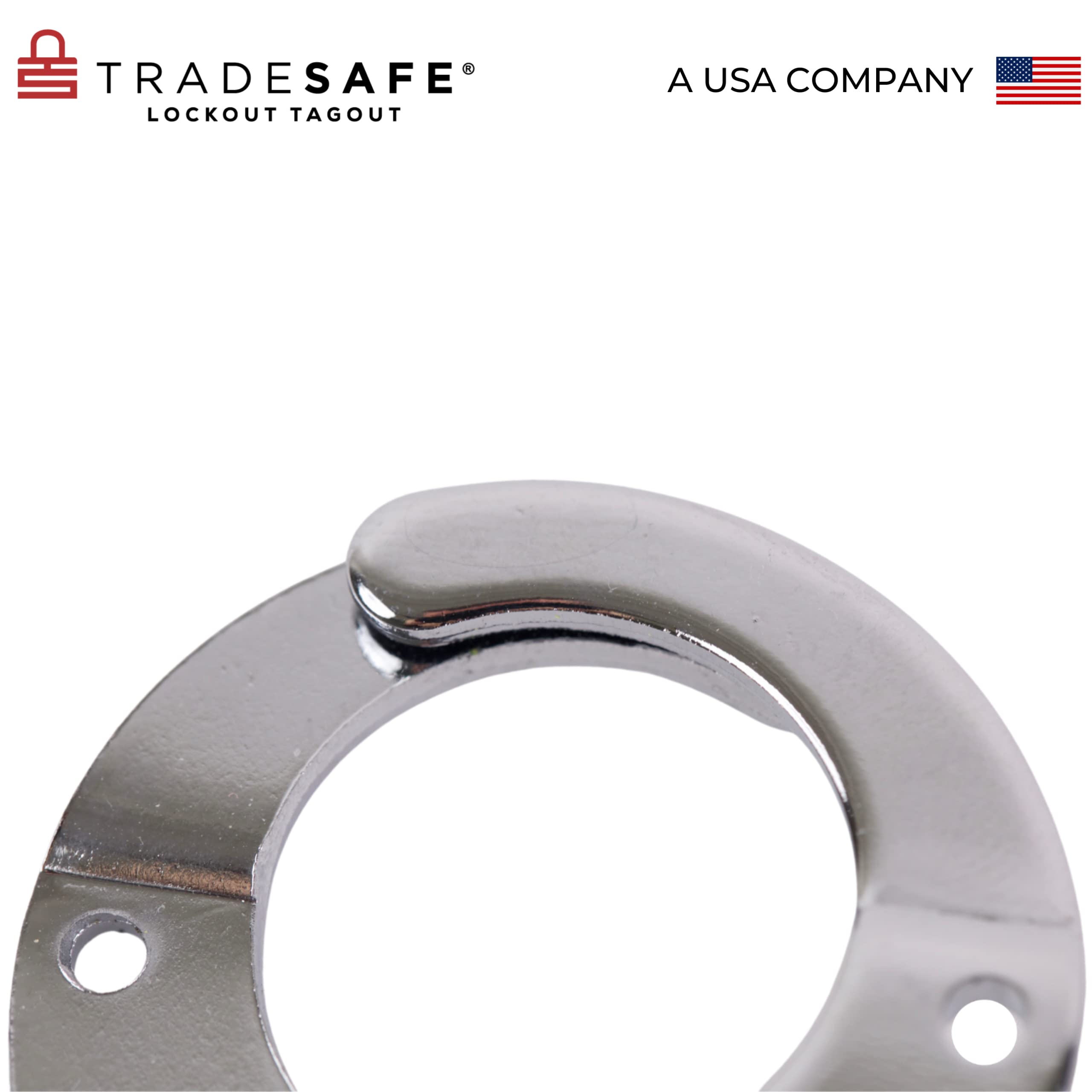 TRADESAFE Lock Out Tag Out Hasp - 1 inch Jaw Diameter Stainless Steel Lockout Hasp, Nylon Handle, Tamper-Proof and Impact-Resistant Loto Hasp, 6 Pack