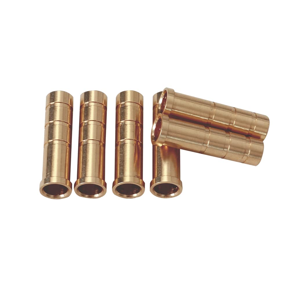 SOPOGER Archery Brass Arrow Inserts .244" /6.2mm Arrow Insert for Carbon Arrows 50 Grain Copper Arrow Tips Shaft Insert Screw Archery Accessories 12 Pack