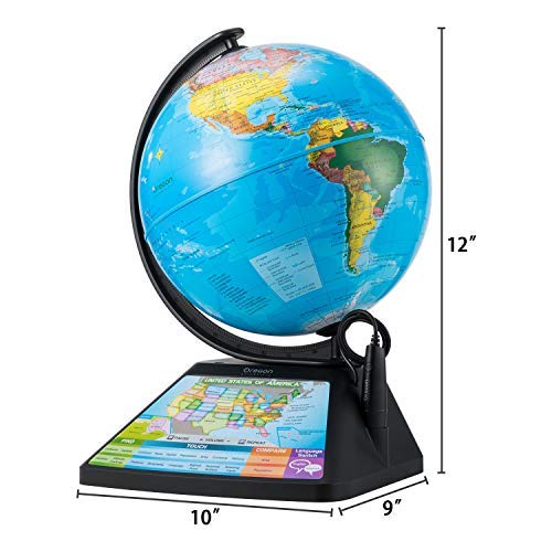 Oregon Scientific SG268R_K Educational Learning Smart Globe for Home School World Geography Toy with Games, Countries & Tons of Fun Facts