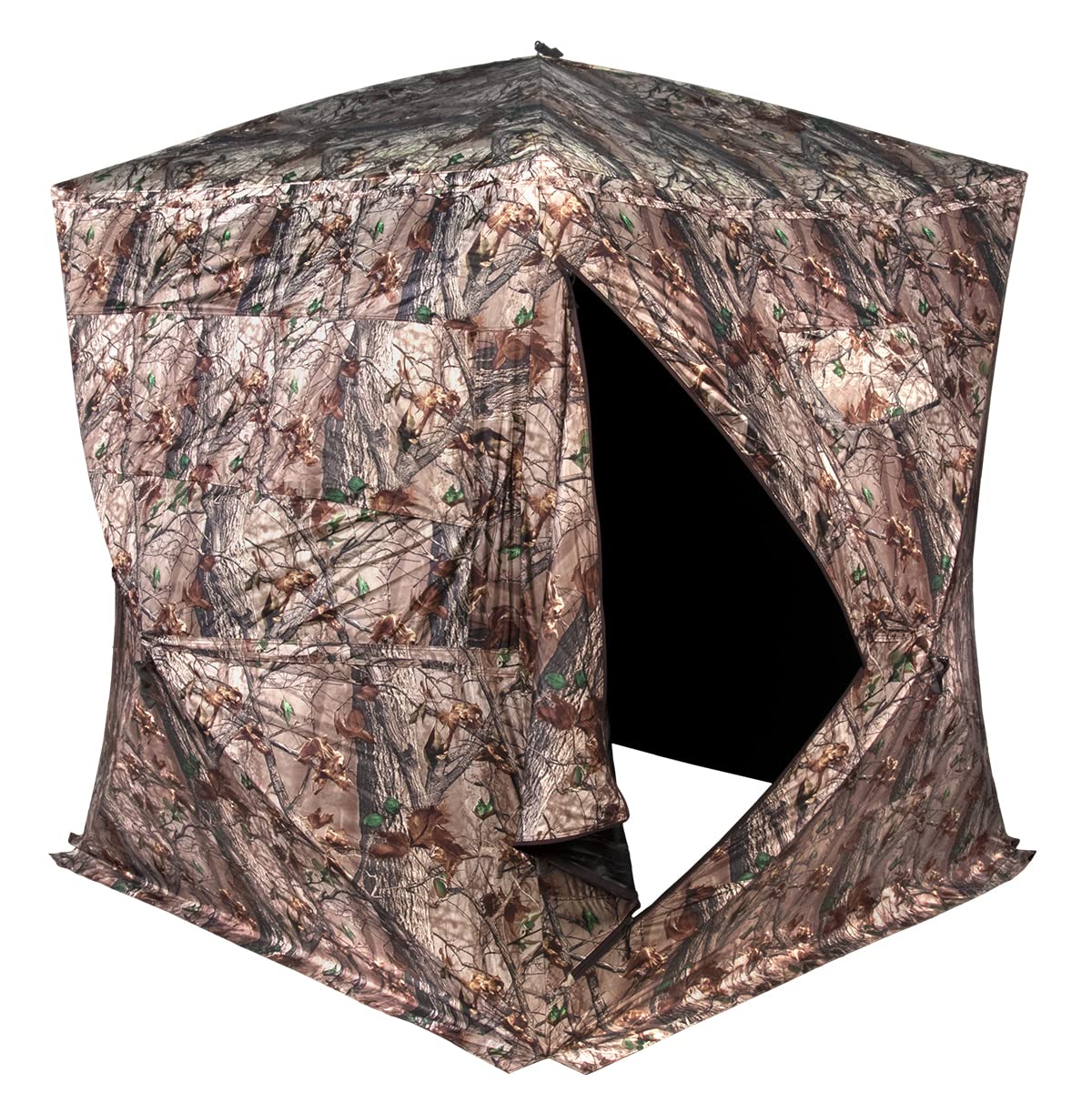 Muddy Outdoors Hunting Water Resistant Black Backed Pop-Up 4-Person Executioner 350 Ground Blind