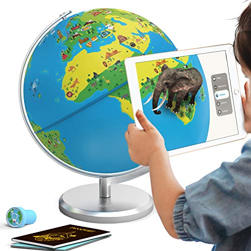 Orboot Earth by PlayShifu (App Based): Augmented Reality Interactive Globe for Kids, Stem Toy for Boys & Girls Age 4 to 10 Years (Metal Orboot)