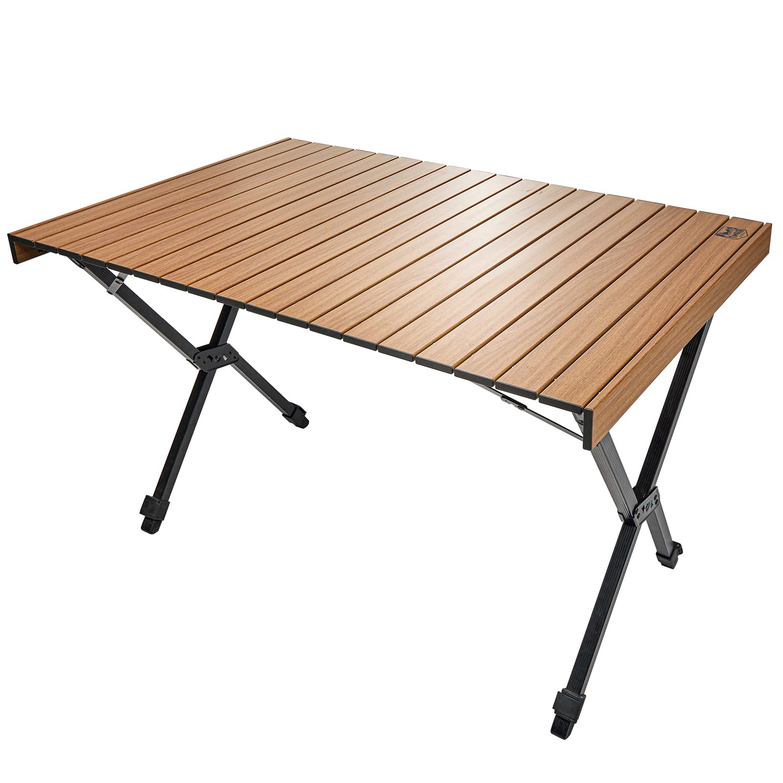 TIMBER RIDGE Folding Camping Table Adjustable Height, 4-6 Person Lightweight Aluminum Roll-up Table for Camping Outdoor Picnic BBQ Backyard Party Support 110lbs